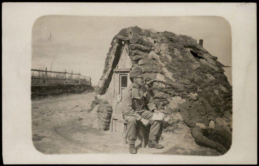 Austria Empire 1917 France WWI Patriotic Soldiers Bunker Real Photo ...