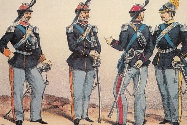 Italian Uniform Military Regiments Soldiers Battle 1863 Painting ...