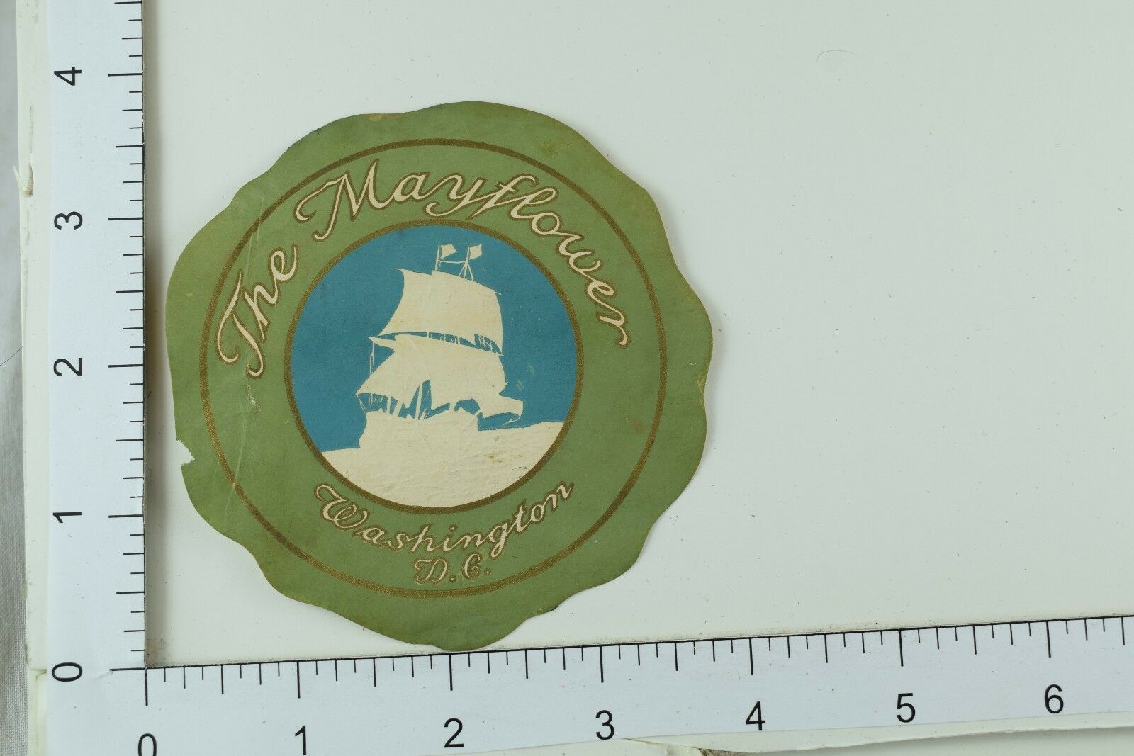 C. 1930's-40's Poster Stamp Luggage Label The Mayflower Washington, D.C ...