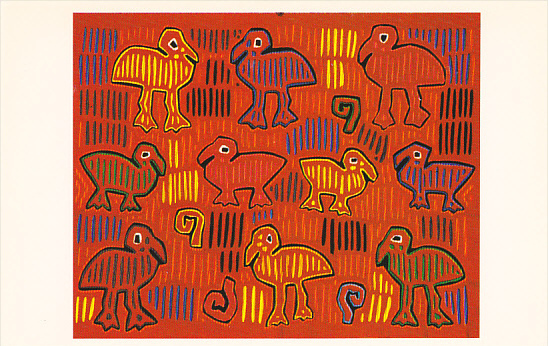 Panama Piece Of Cloth From Mola Female Dress Of The Indian Cuna Tribe ...