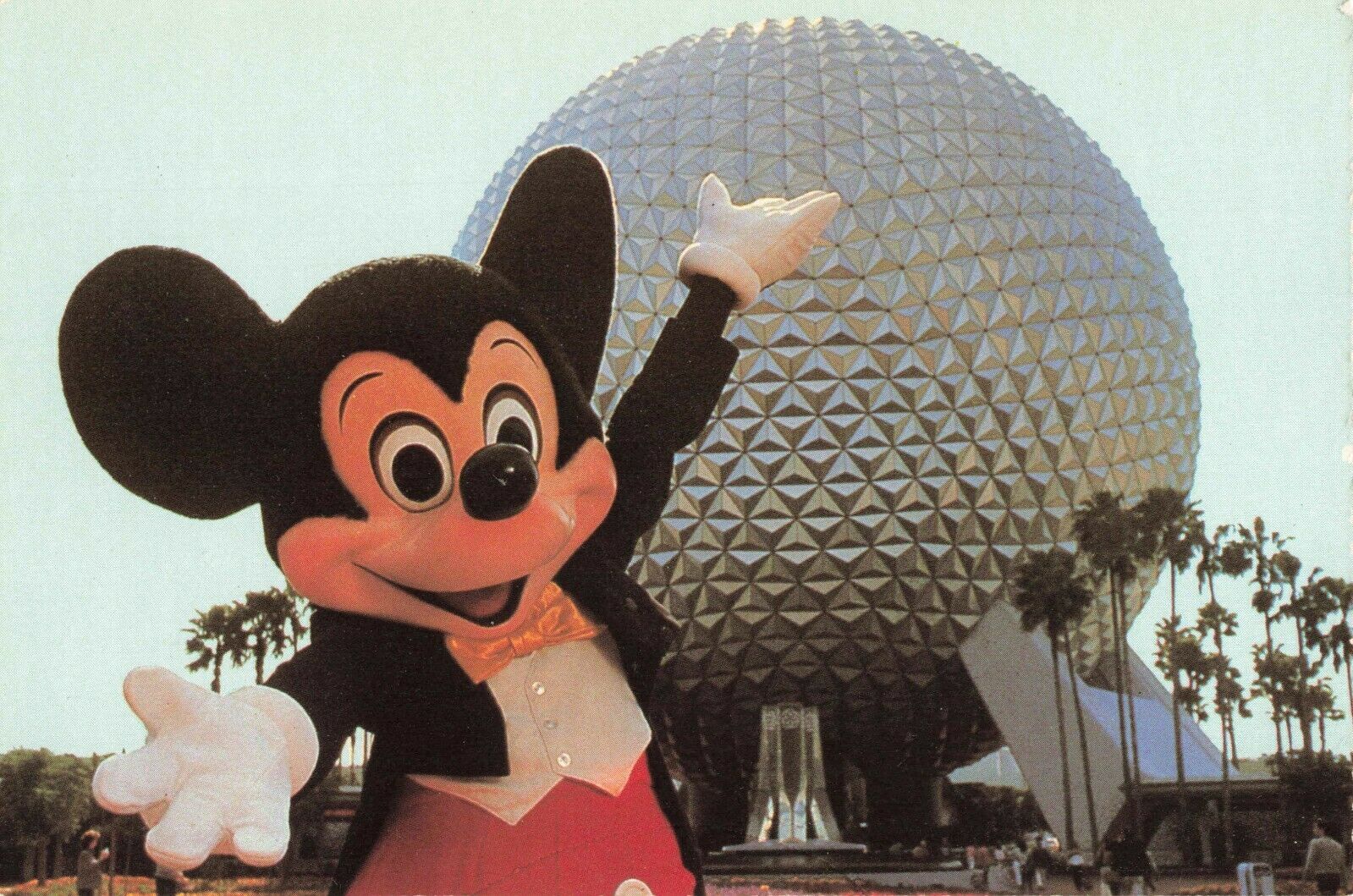 Postcard Walt Disney World Epcot Center Mickey Mouse Welcomes Guests ...