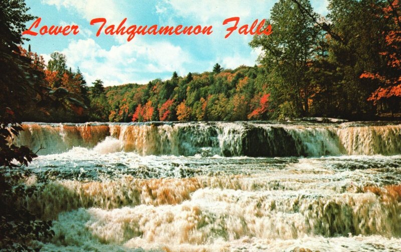 Vintage Postcard Upper Tahquamenon Falls Michigan's Upper Peninsula ...