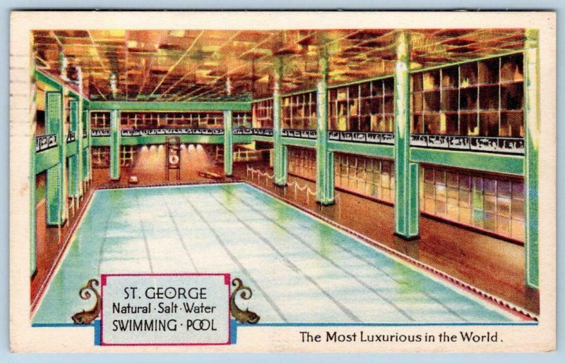 1941 Hotel ST George Brooklyn NY Natural Salt Water Swimming Pool ...