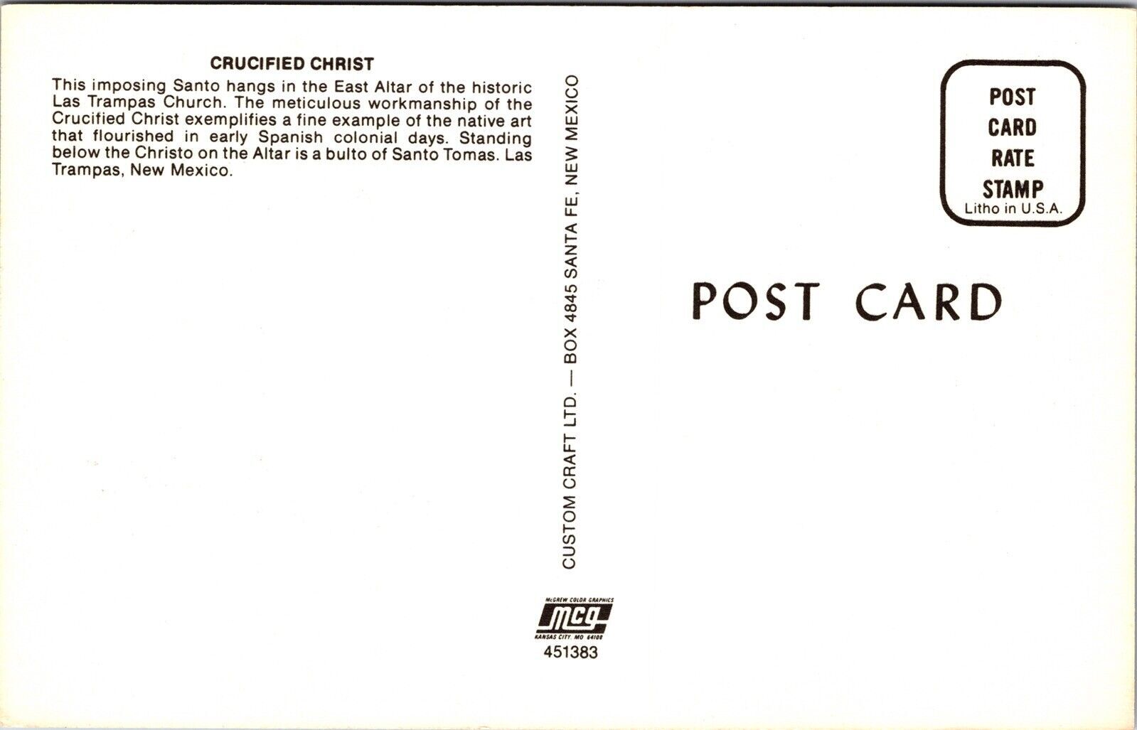 Crucified Christ Santo East Altar Historic Trampas Church New Mexico ...