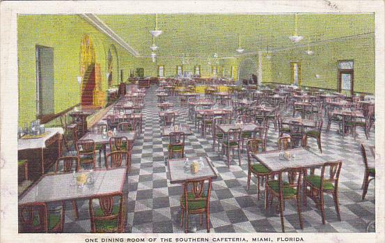 Florida Miami Interior Dining Room Of Southern Cafeteria | United ...