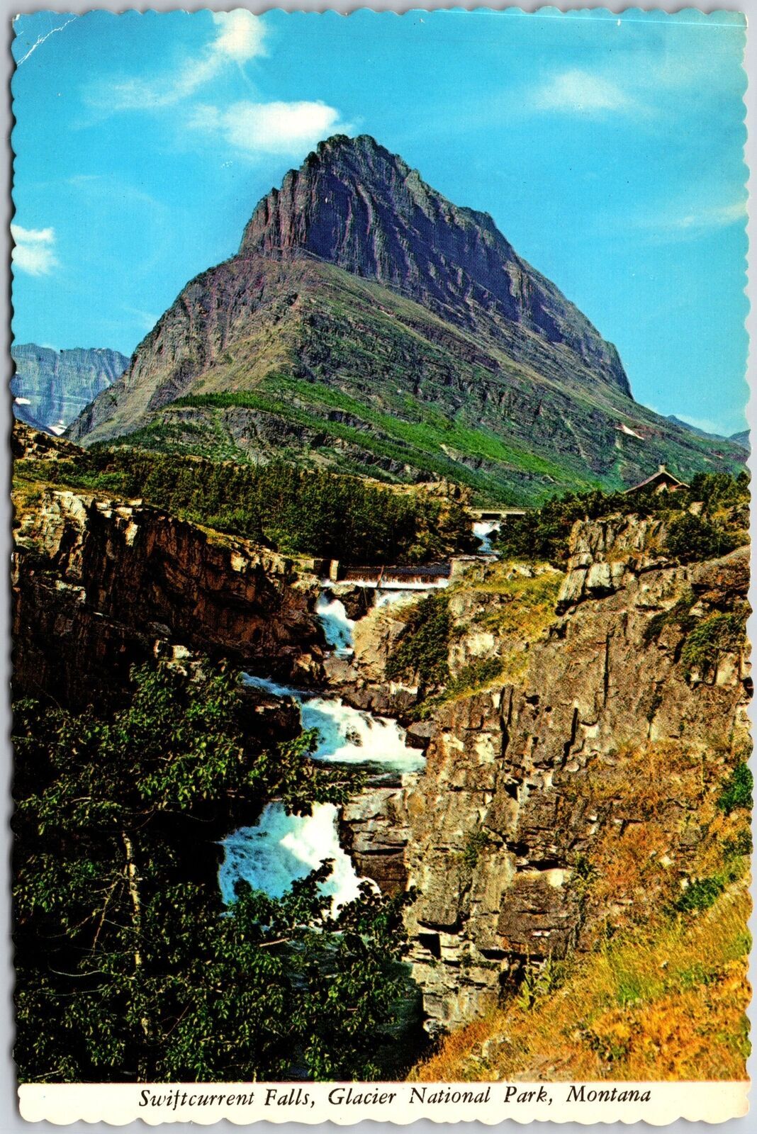 Swift Current Falls Glacier National Park Montana MT Rock Formation ...