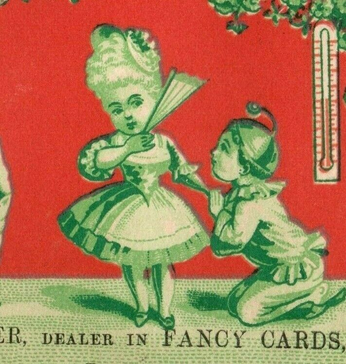 Lot Of 4 1880's W.B. Tyler Fancy Cards Dealer Pantomime Boys Fight ...