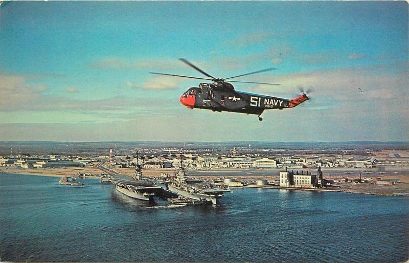 Vintage Postcard; Quonset Point Naval Air Station RI US Navy Ships ...