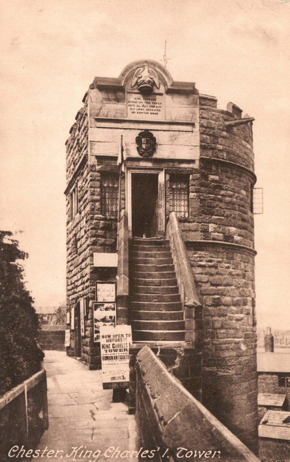 Vintage Postcard Chester King Charles' I. Tower Historische ...