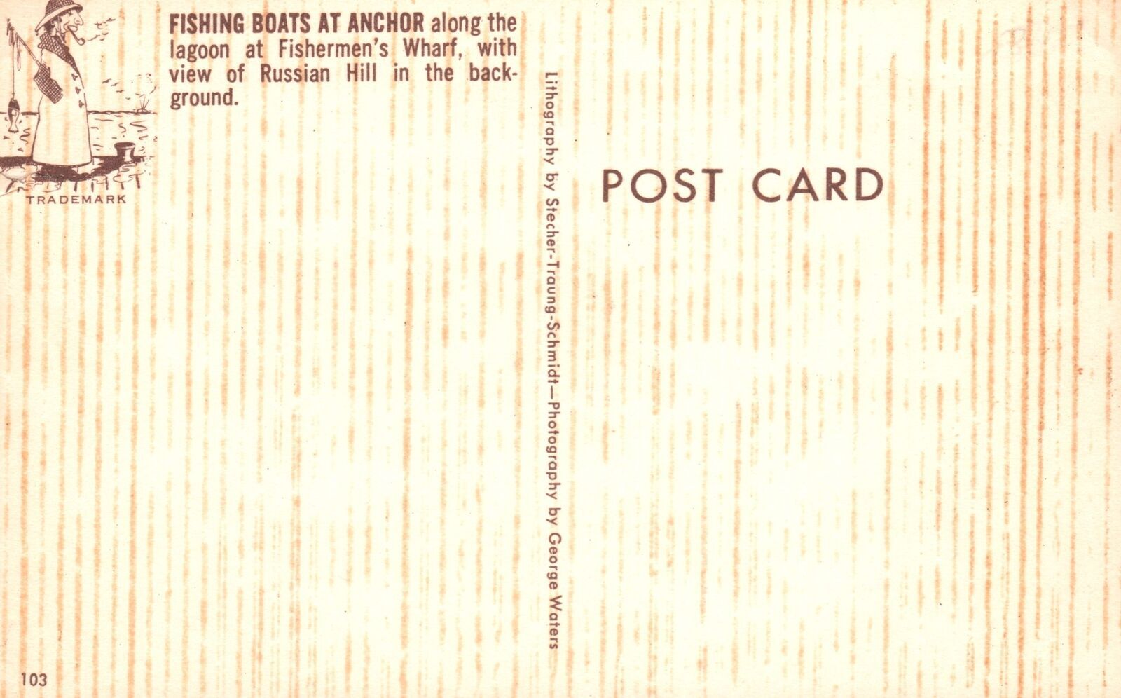 Vintage Postcard Fishing Boats Anchor Lagoon Fisherman's Wharf Russian ...