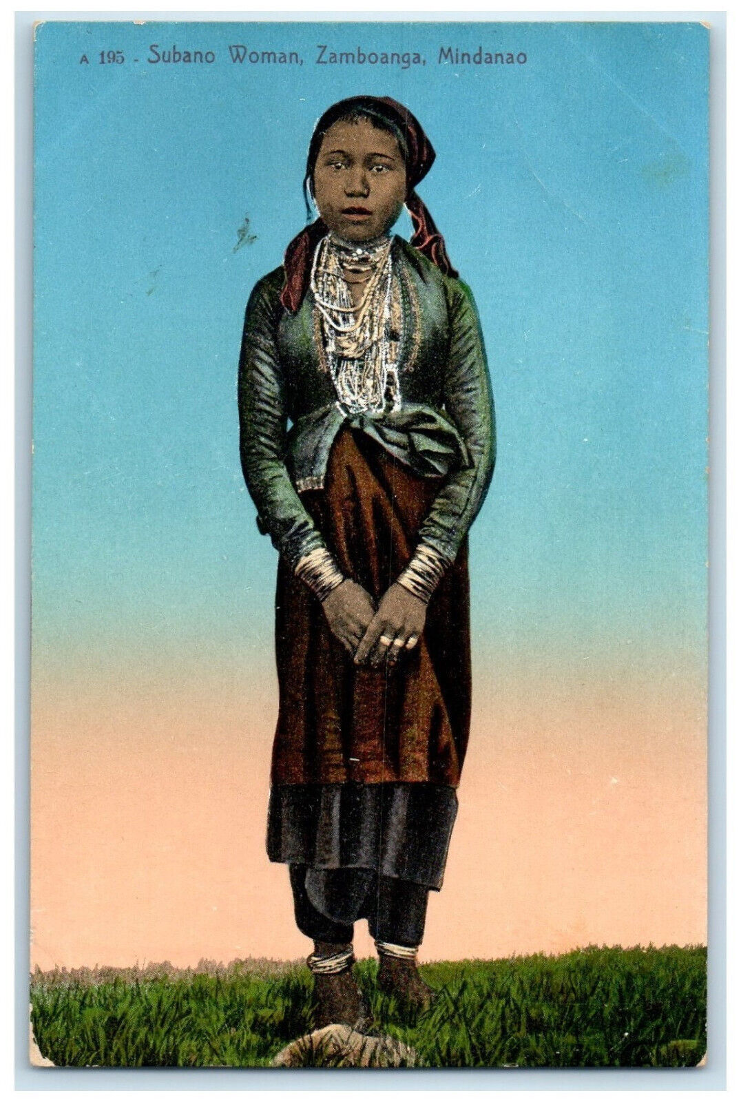 c1910 Subano Woman Zamboanga Mindanao Philippines Unposted Antique ...