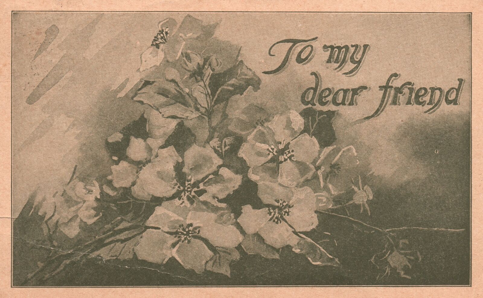 Vintage Postcard 1909 To My Dear Friend Greetings Card Portrait Pansie ...