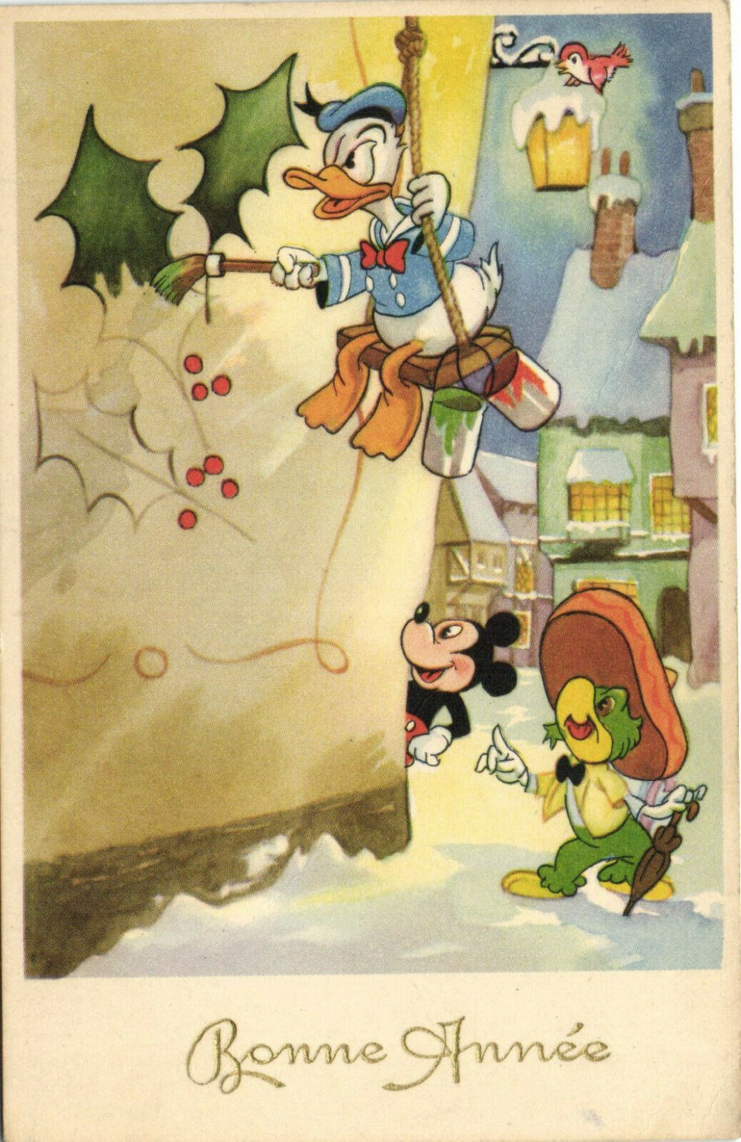 PC DISNEY, DONALD DUCK, MICKEY MOUSE, PARROT, Vintage Postcard (b27756 ...