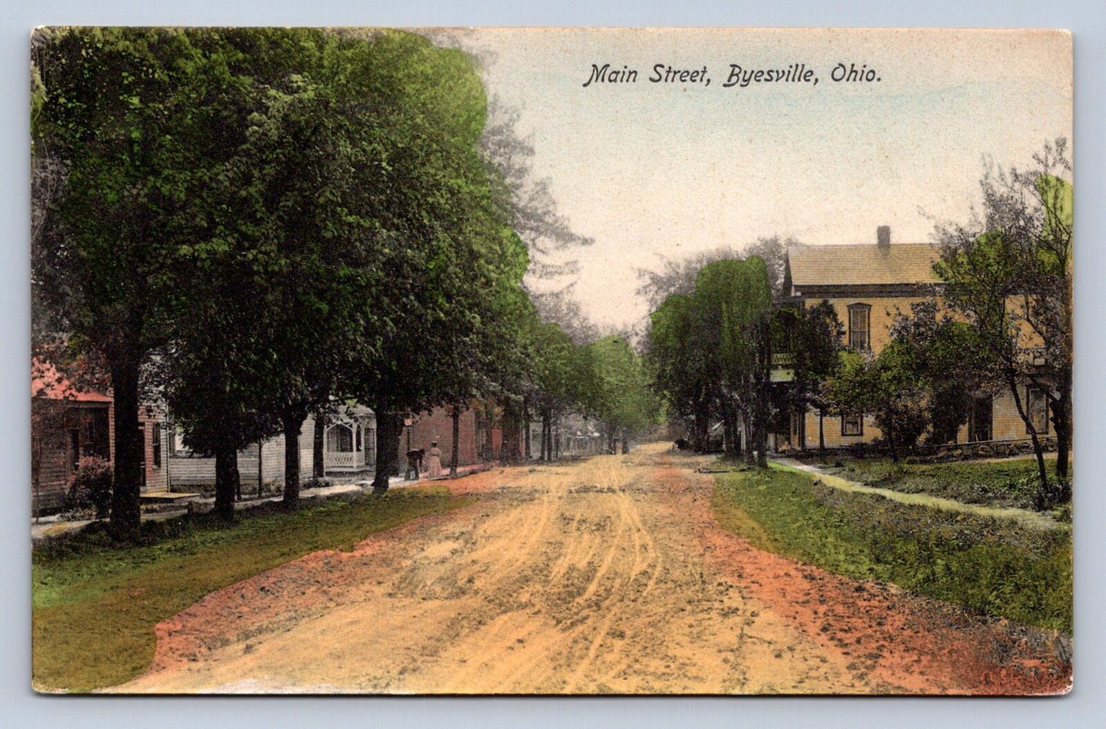 K4/ Byesville Ohio Postcard c1910 Main Street Homes Cambridge Guernsey ...