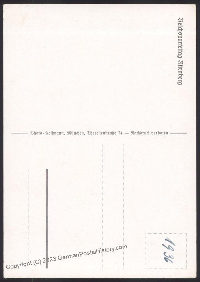 3rd Reich Germany 1936 Nuremberg Rally Reichsparteitag Cover Hitlr SS ...