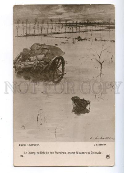 176239 WWI BATTLE of Flanders GUN by SABATTIER Vintage PC | Topics ...