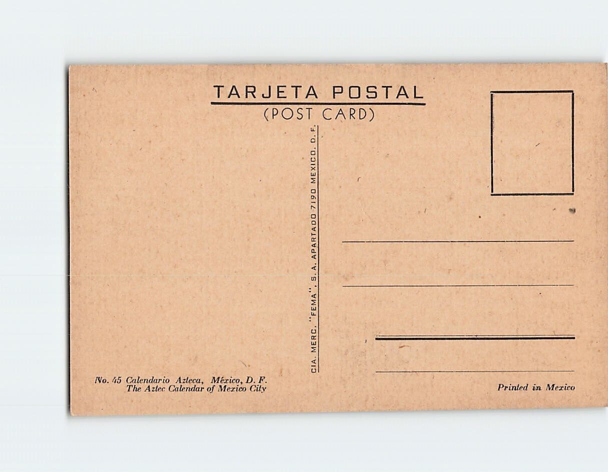 Postcard The Aztec Calendar of Mexico City, Mexico | Latin & South ...