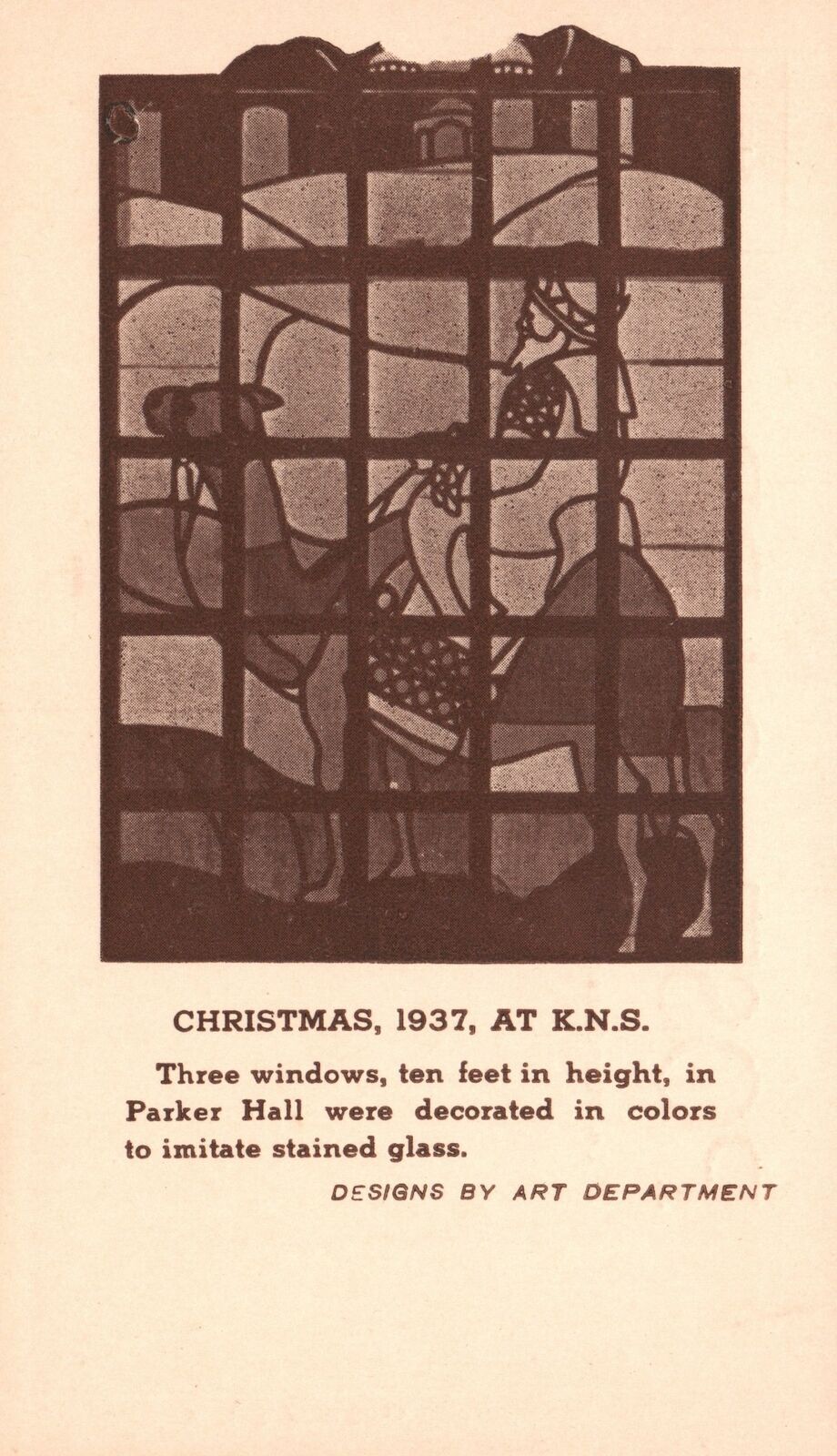 Vintage Postcard Christmas 1937 At Kansas Three Windows 10 Ft. In ...