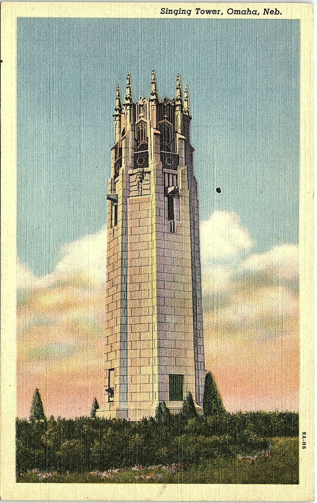 1940s Omaha Nebraska Singing Tower Hillcrest Memorial Park Linen ...
