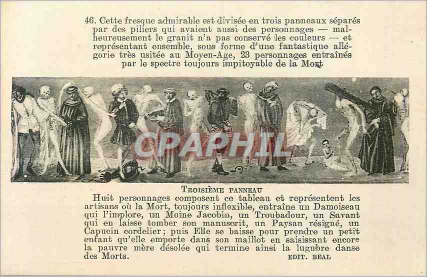 Postcard Old Third panel THE danse macabre | Topics - Fine Arts ...