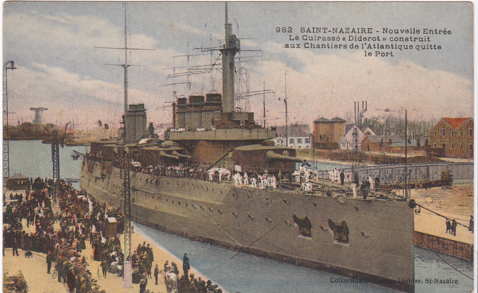 1911- 36 French Navy Dreadnought Battleship Cruiser DIDEROT Postcard ...