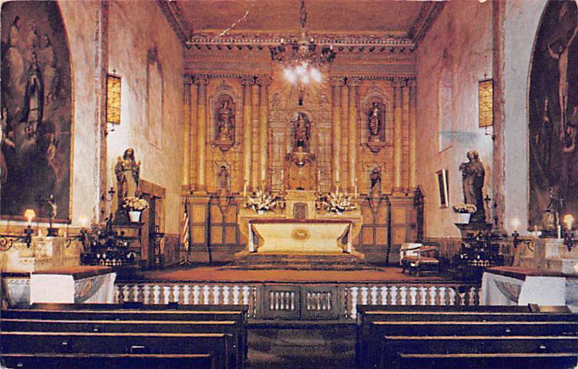 Interior of Church Old Mission Santa Barbara California | Topics ...