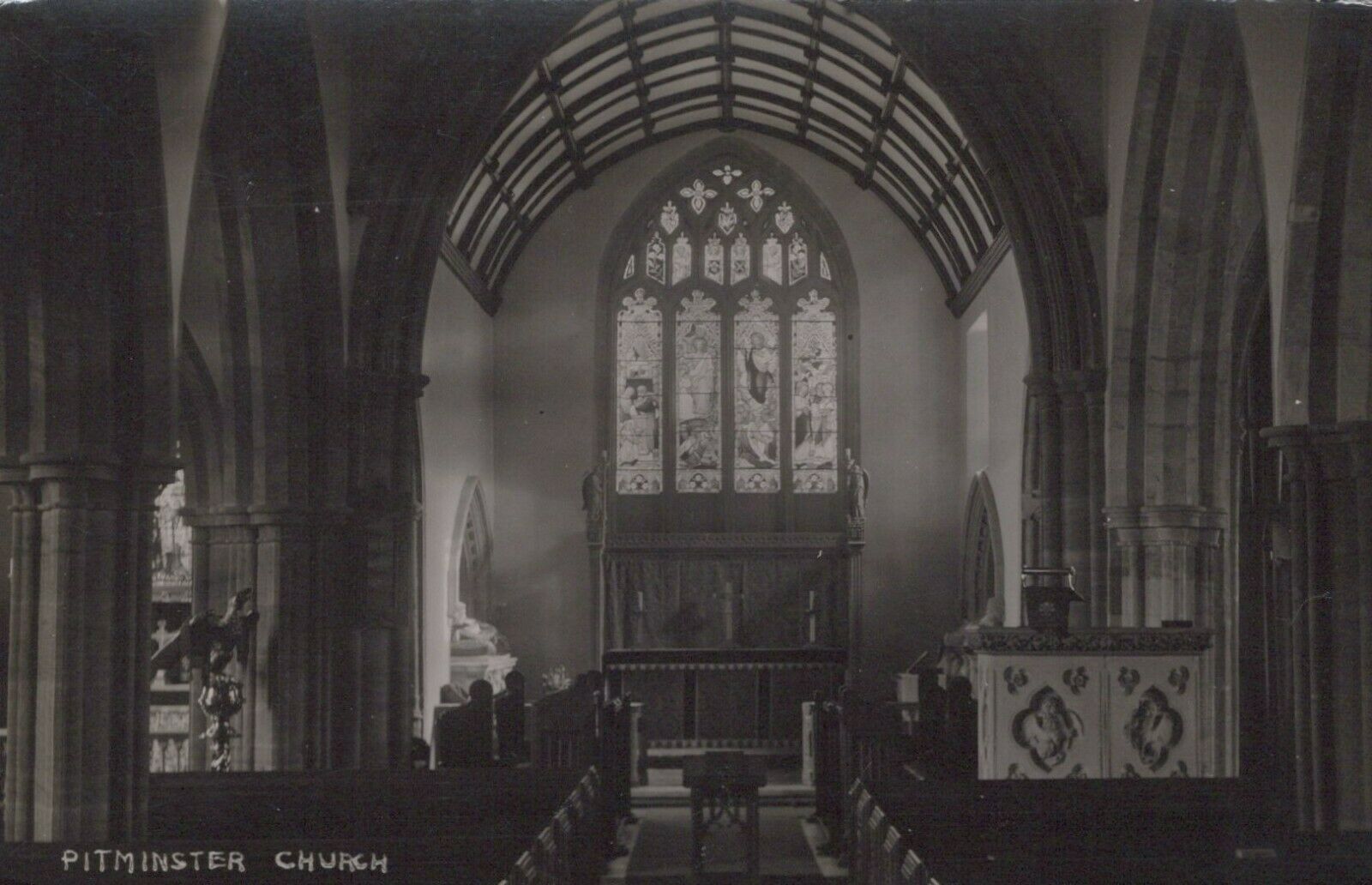 Somerset Postcard - Interior of Pitminster Church RS23045 | Europe ...