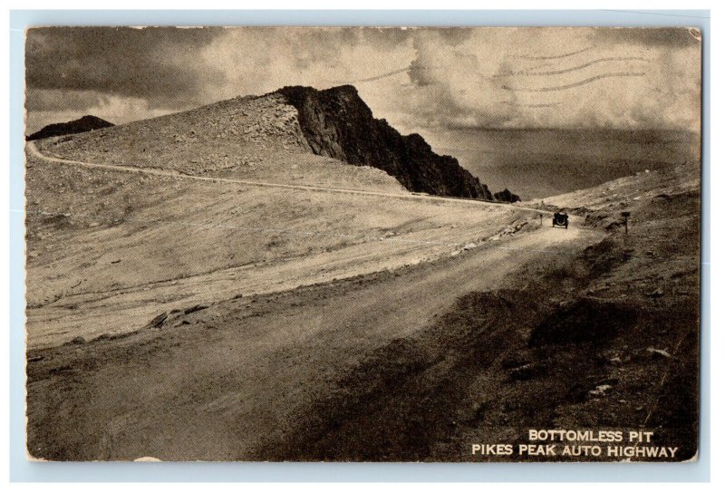 c1910 Bottomless Pit, Pikes Peak Auto Highway Antique Posted Postcard ...