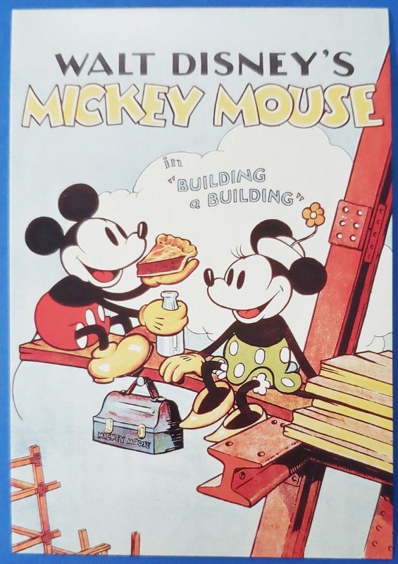 Postcard Mickey Mouse Building A Building Disney Classic Movie Posters ...