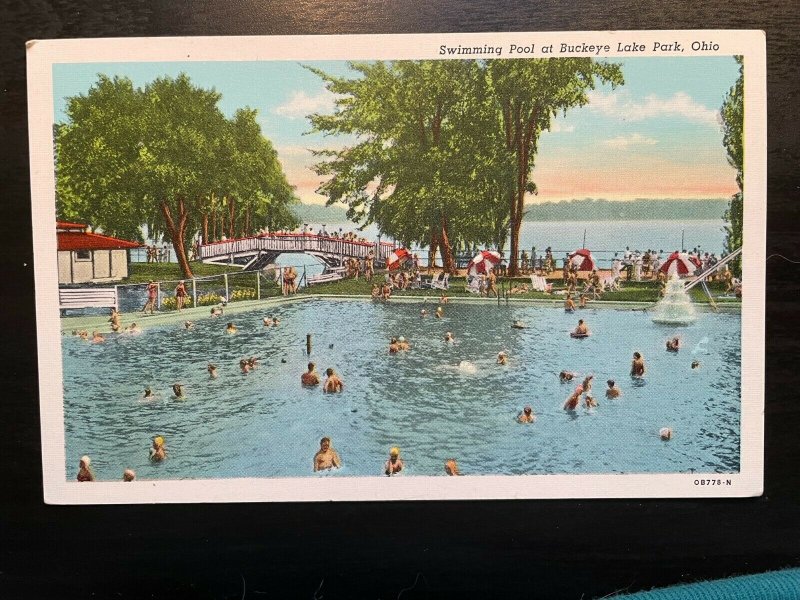 Vintage Postcard>1940>Buckeye Lake Park>Swimming Pool>Buckeye Lake>Ohio ...