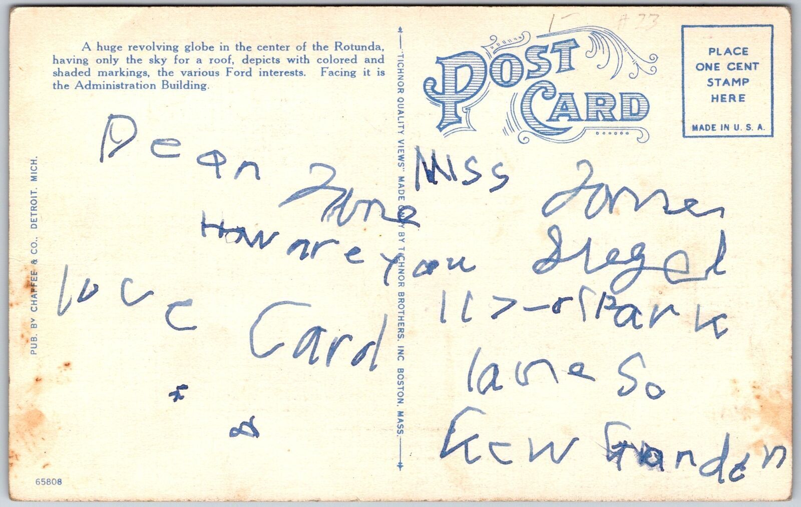 Ford Rotunda & Administration Building Dearborn Michigan Grounds Aerial ...