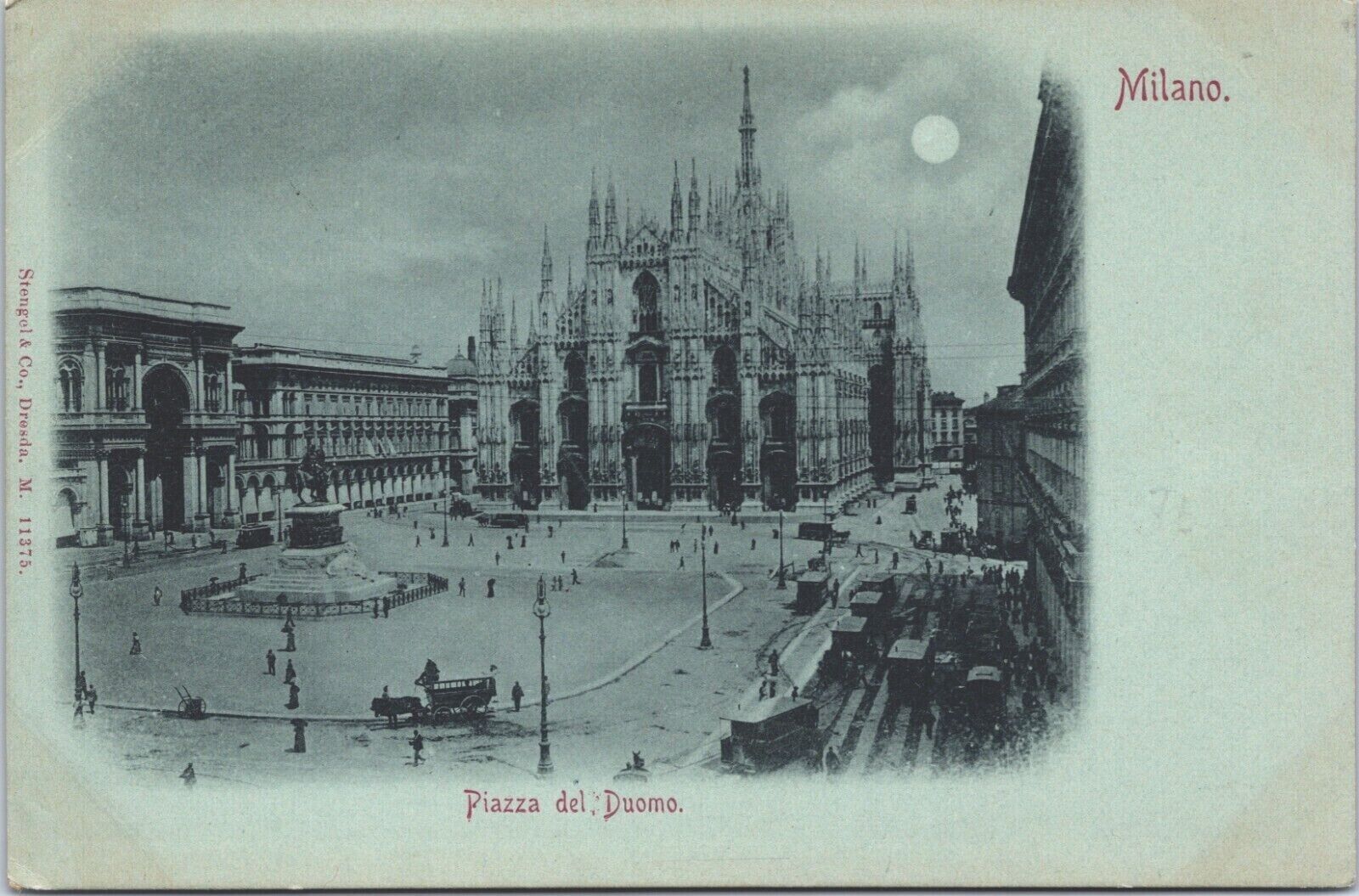 Italy Milano Piazza del Duomo Milan Vintage Postcard 03.19 | Europe ...