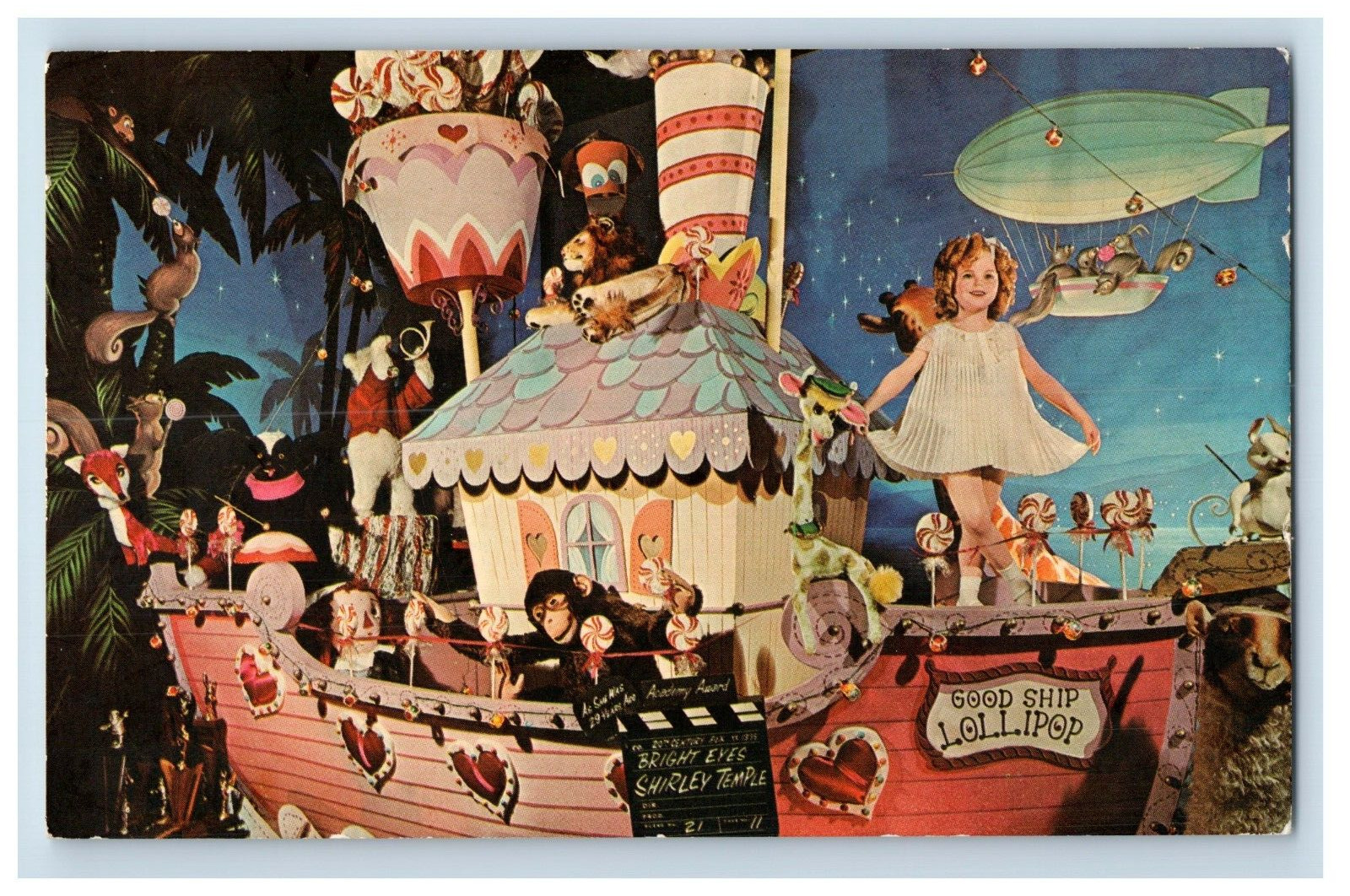 Vintage Shirley Temple Goodship Lolipop Movieland Buena Park Postcard ...