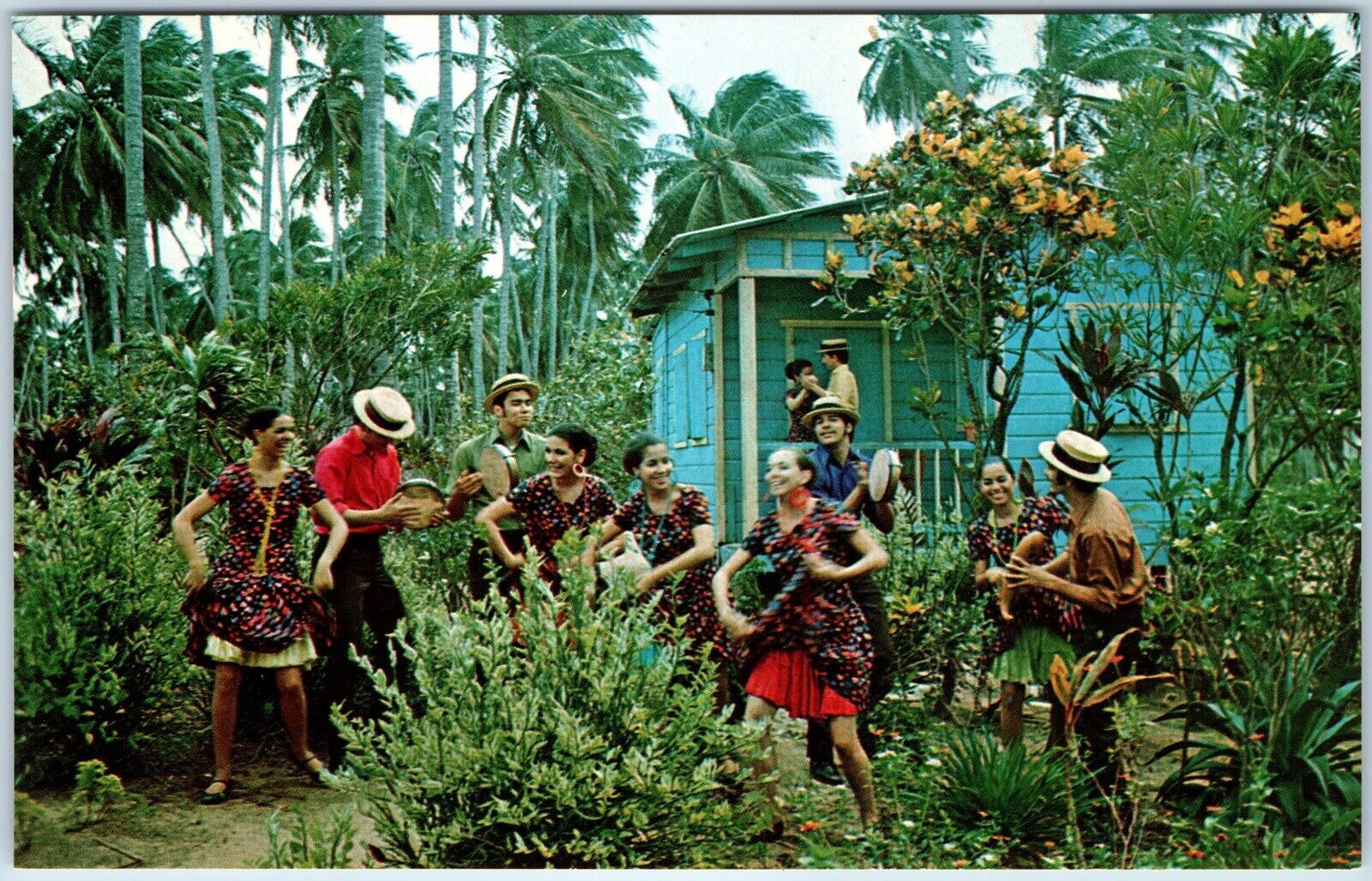 c1960s Ponce, Puerto Rico Areyto Ballet Plenas Dancing Crowd Caribbean ...