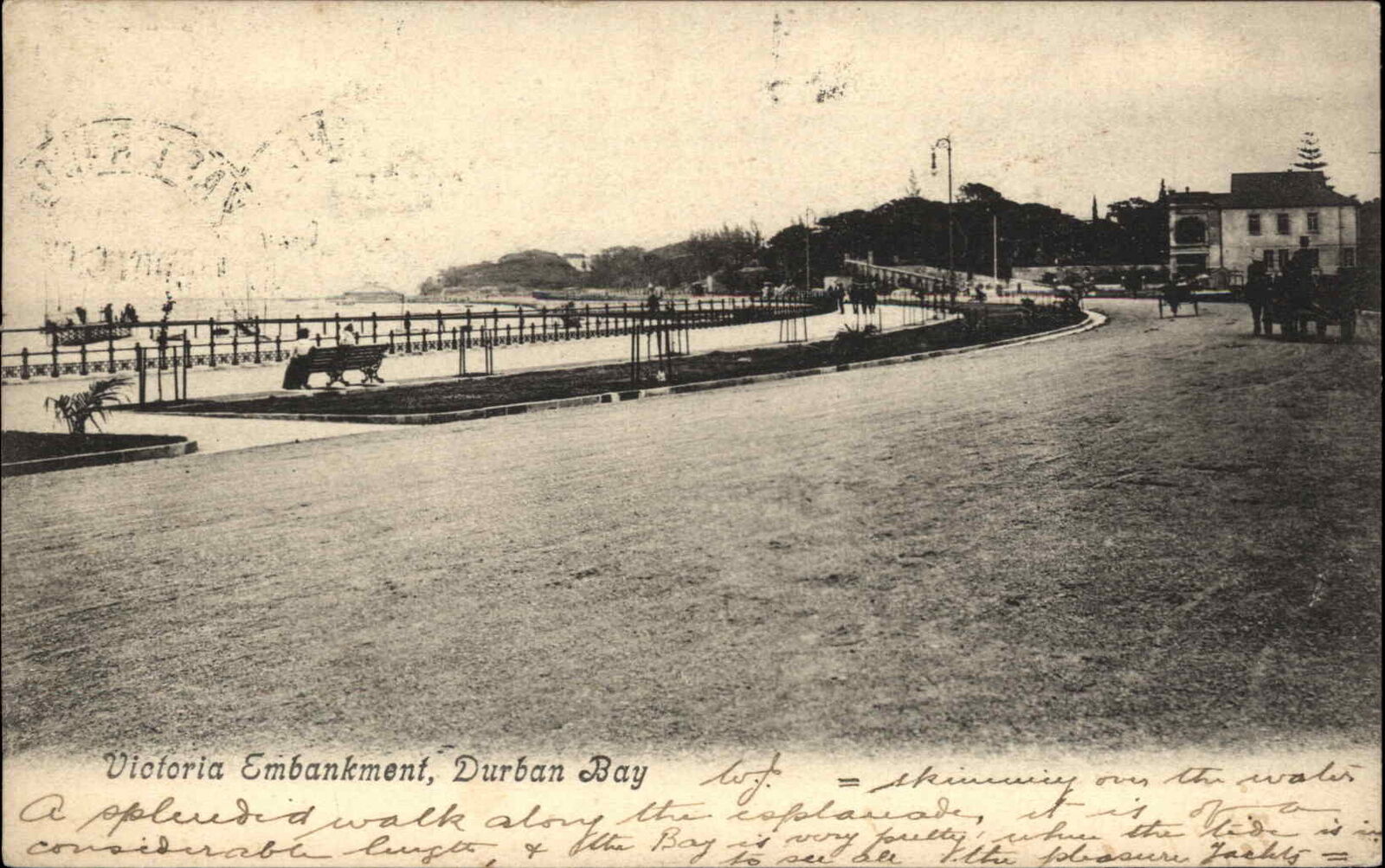 South Africa Victoria Embankment Durban Bay 1908 Used Postcard | Africa ...