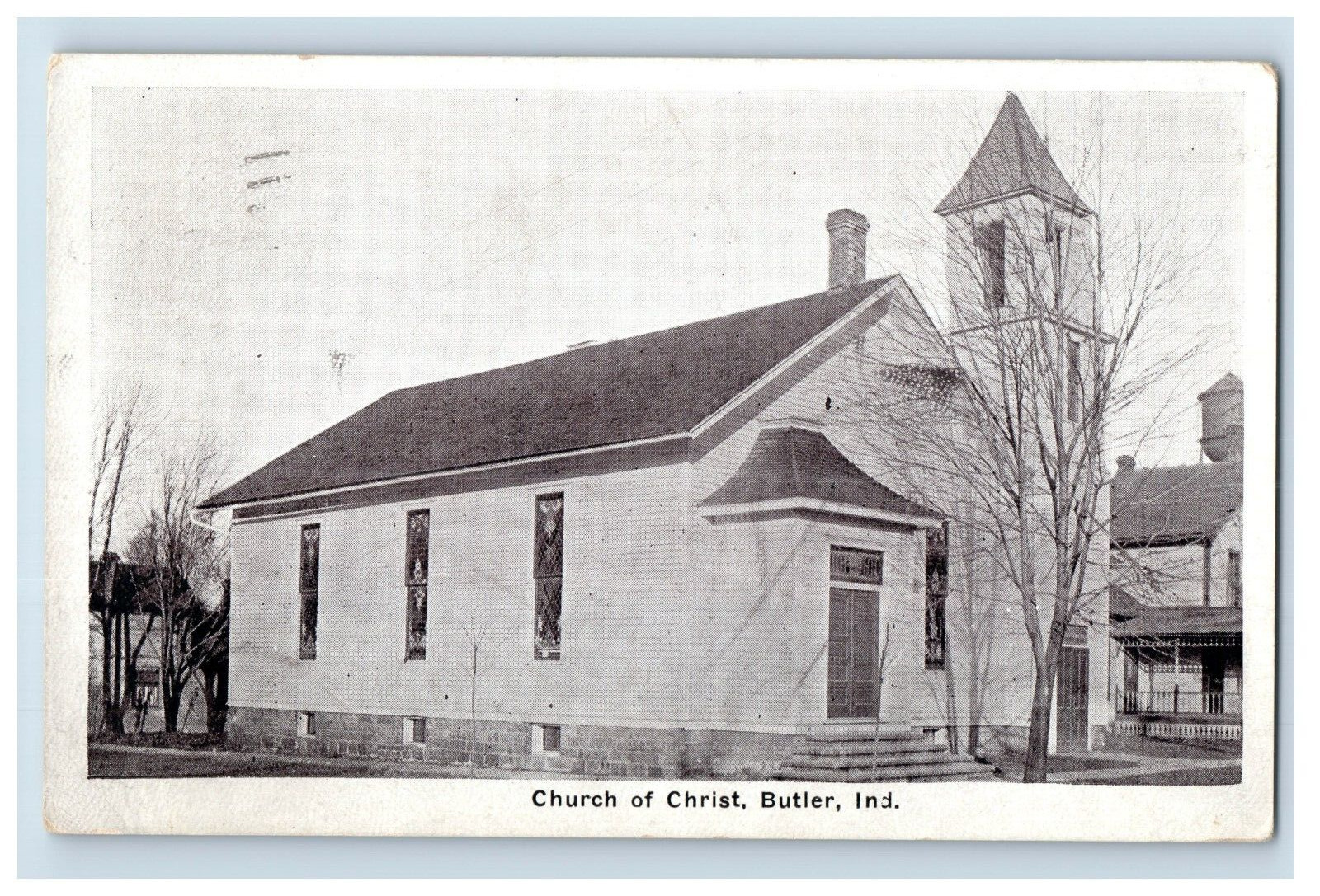 Vintage Church Of Christ, Butler, Indiana. Original Vintage Postcard ...