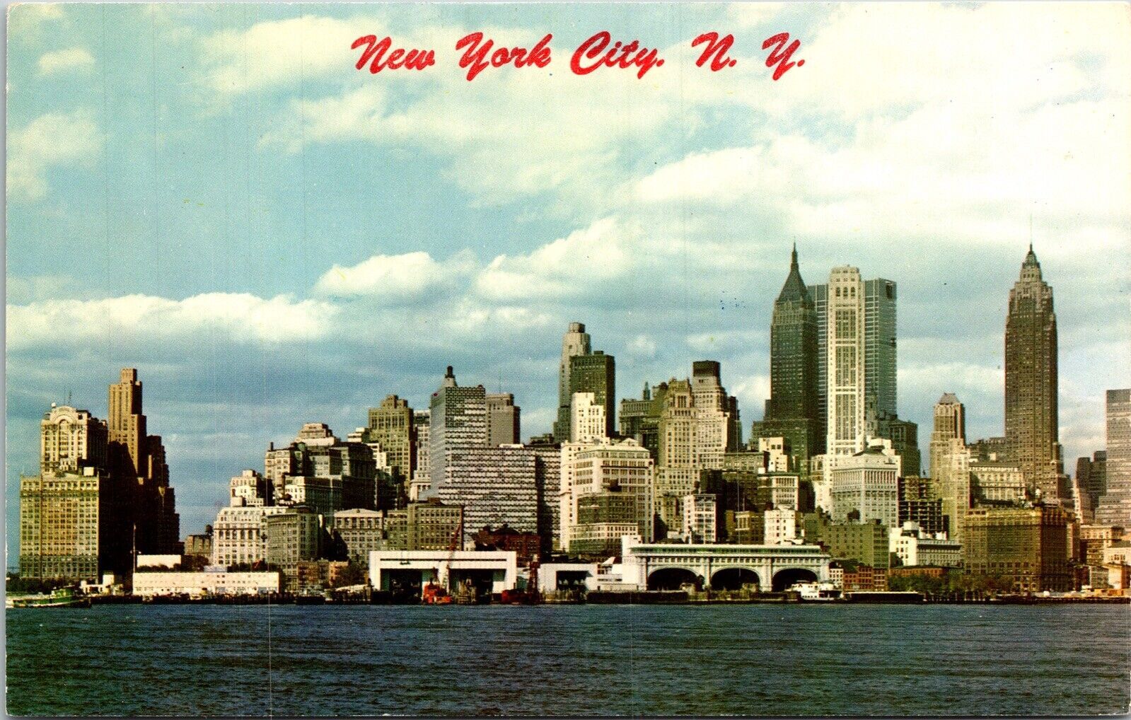 New York City NY Skyline View Postcard VTG UNP Mike Roberts Vintage ...
