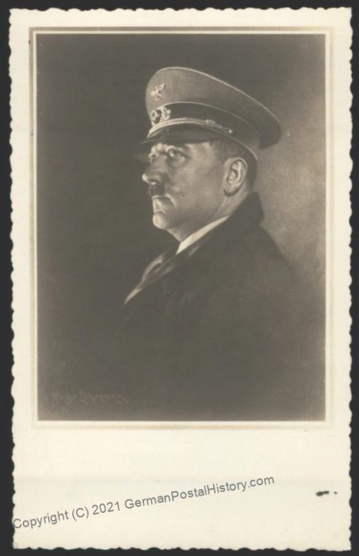 3rd Reich Germany 1939 Brno Czech Annexation Hitler Portrait RPPC Used ...