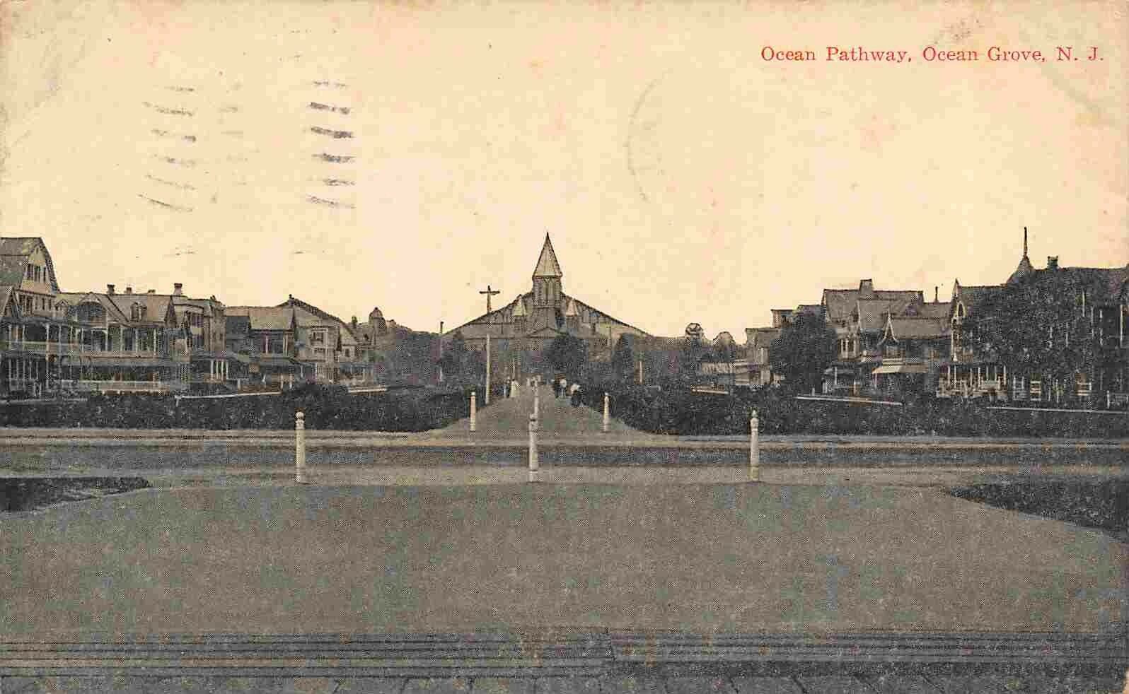 Ocean Pathway Ocean Grove New Jersey 1911 postcard | United States ...