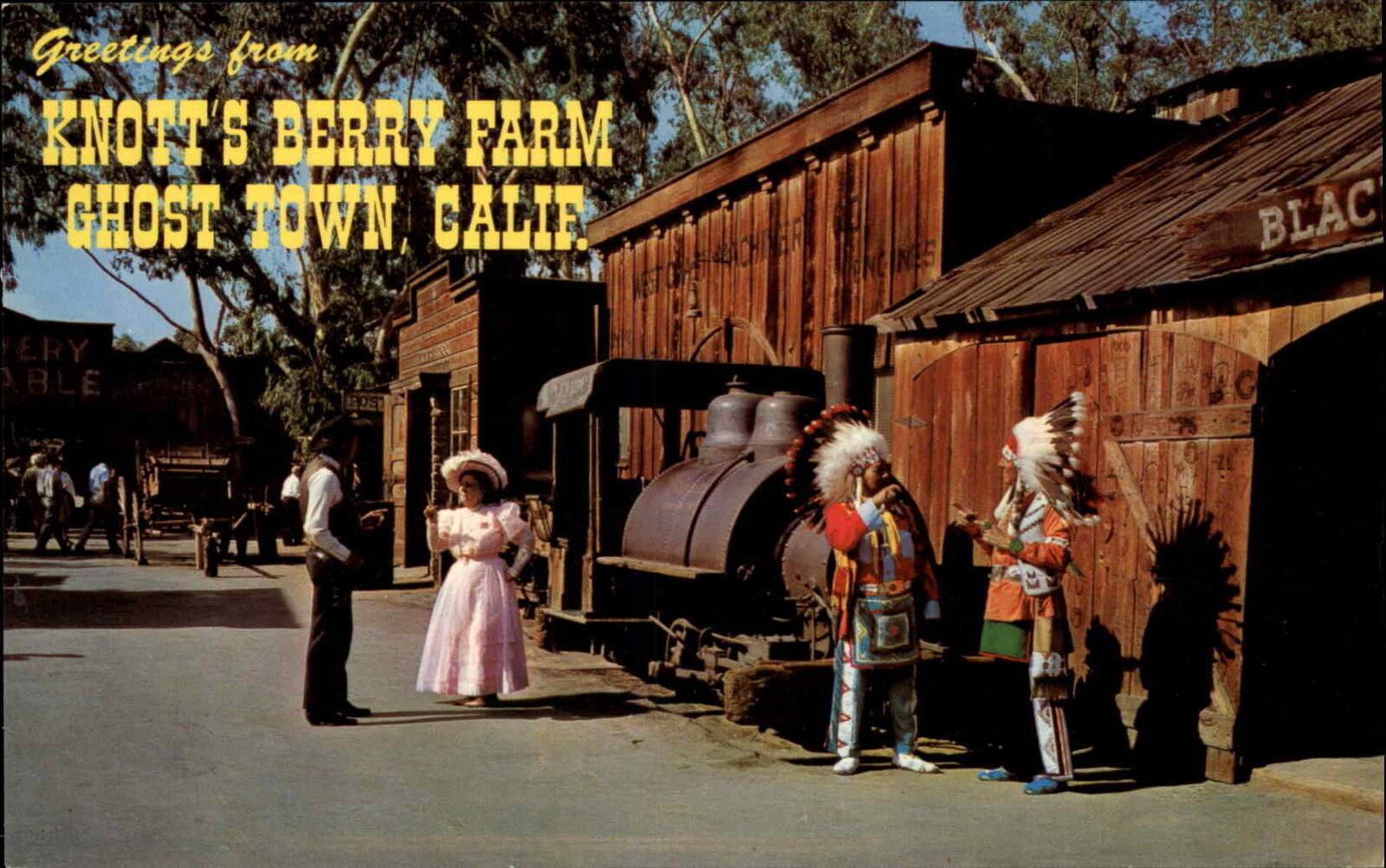 Knotts Berry Farm, CA Amusement Park Native Amer Indians c1950s-60s ...