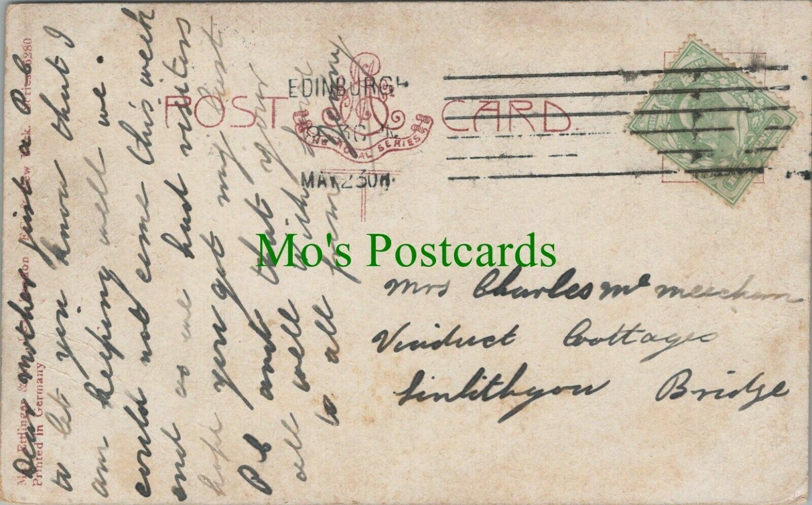 Genealogy Postcard - Meecham? - Viaduct Cottage, Linlithgow Bridge ...