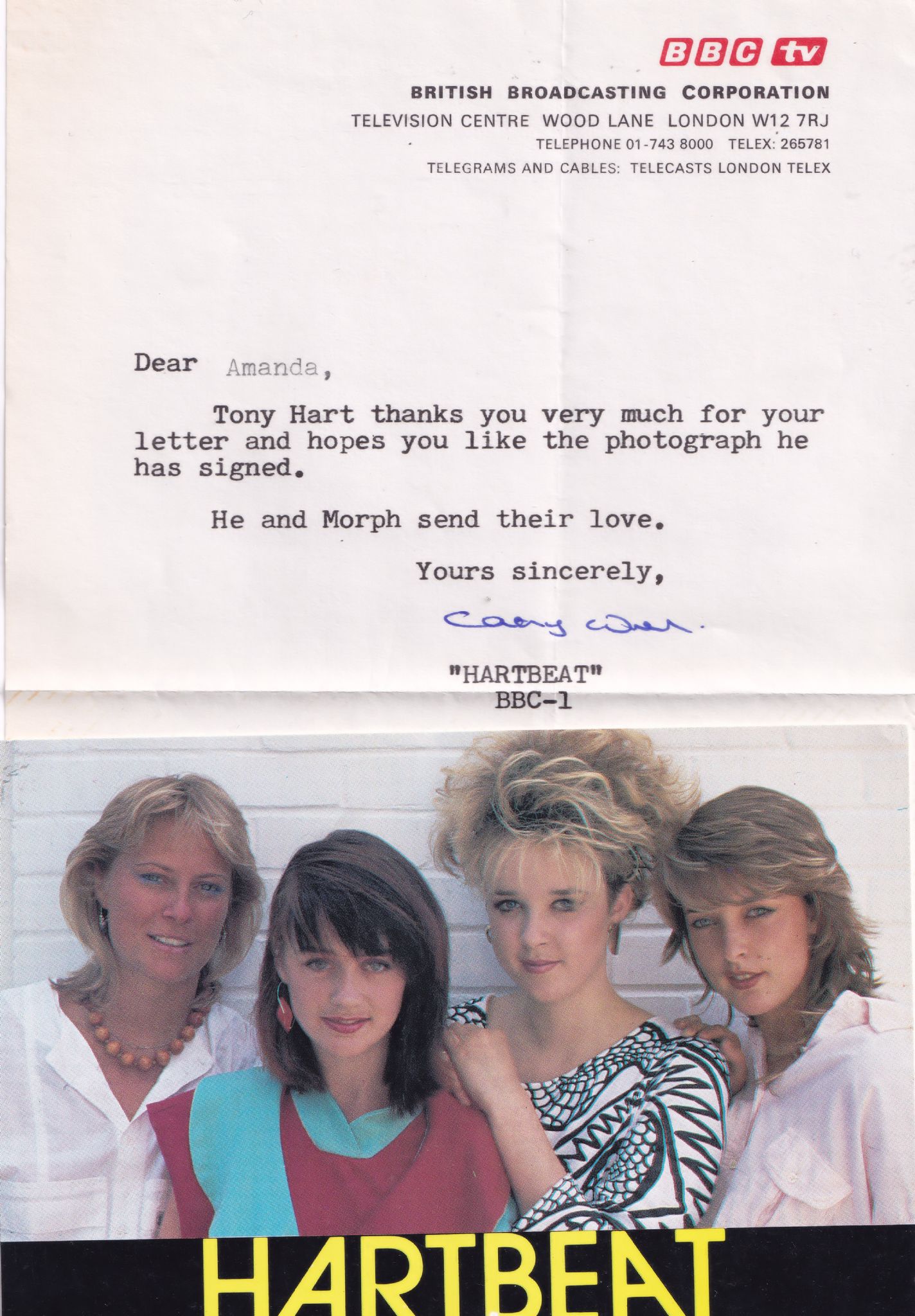 Hartbeat Tony Hart Childrens TV Show Cast Multi Hand Signed Photo s ...