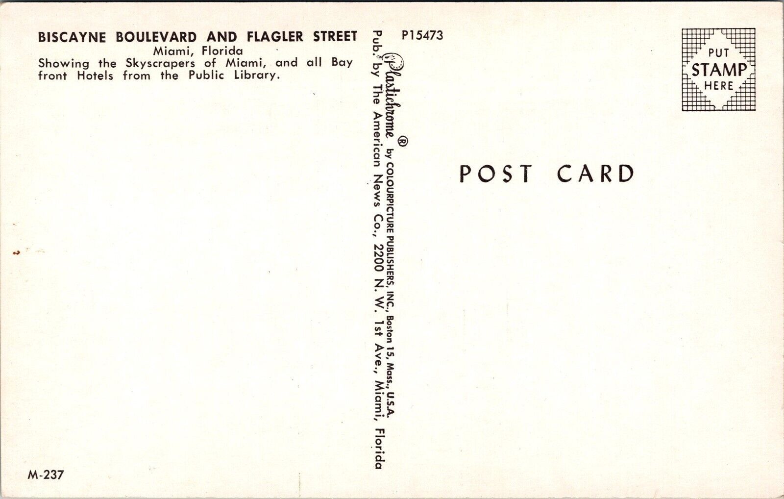 Vtg Miami Florida FL Biscayne Boulevard & Flagler Street View 1950s ...