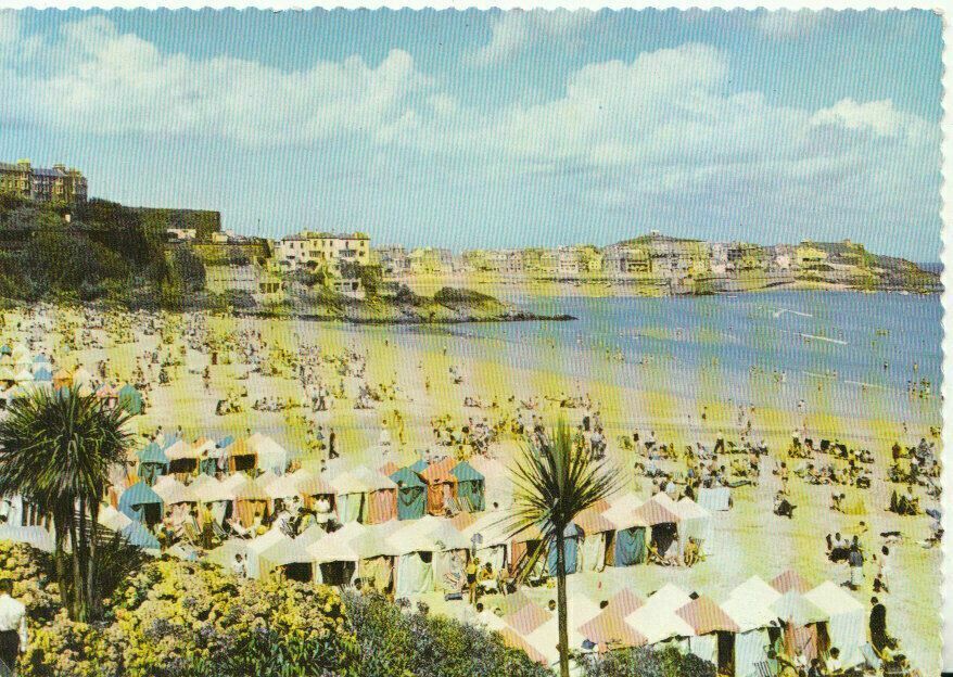 Cornwall Postcard - Porthminster Beach, St Ives - Real Colour Photo ...