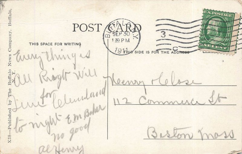 Buffalo NY Main Street Large Parade Trolley's In 1911, Postcard ...