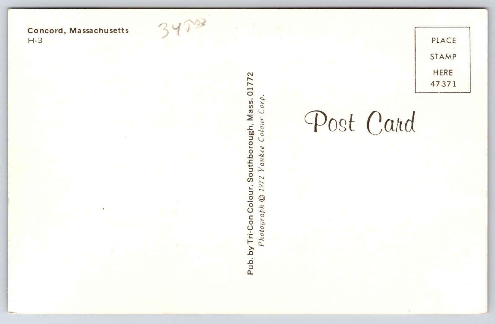 Maps Town Landmarks And Famous Places Concord Massachusetts MA Postcard ...