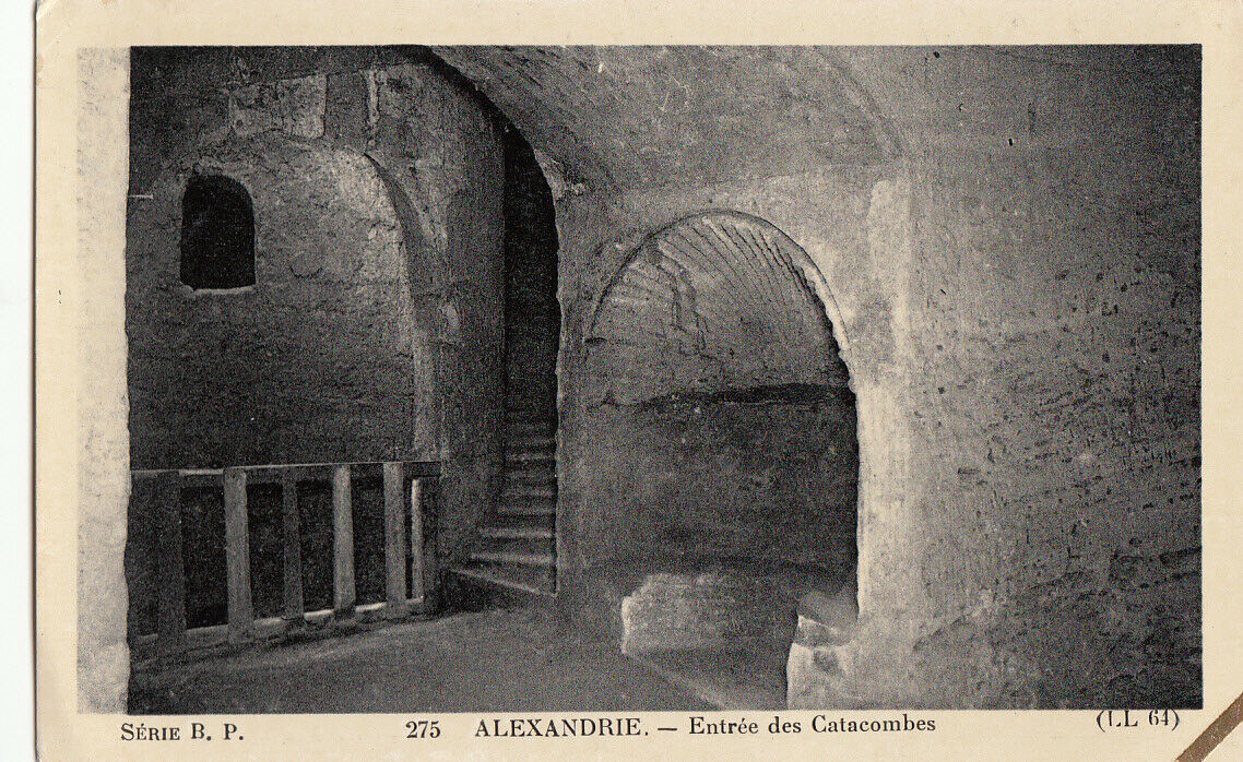 Egypt Alexandria catacombs entrance postcard | Africa - Egypt, Postcard ...