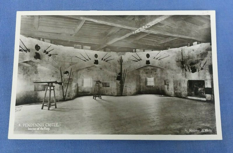 Vintage Postcard Pendennis Castle Interior Of The Keep Cornwall G1E ...