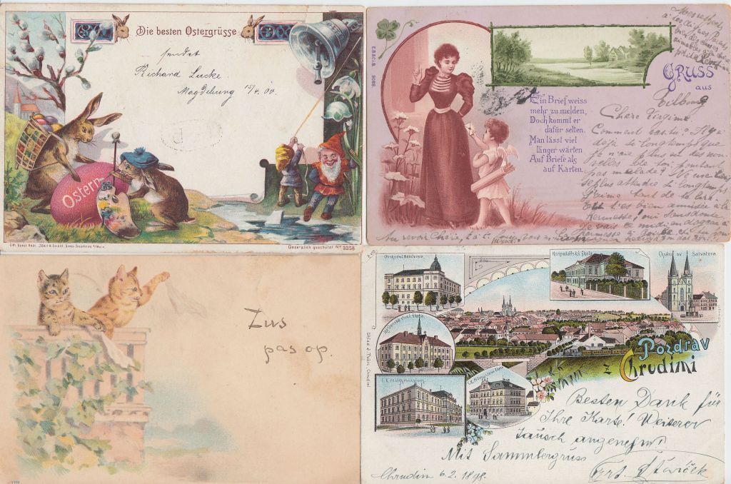 FANTASY ARTISTS 150 Vintage POSTCARDS Mostly pre-1910 with BETTER incl ...