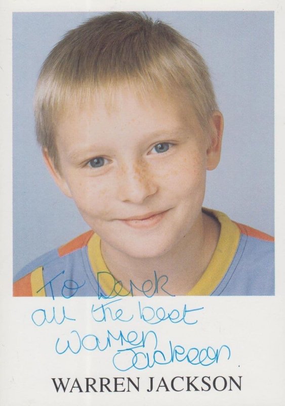 Warren Jackson Coronation Street Child Star Hand Signed Cast Photo ...